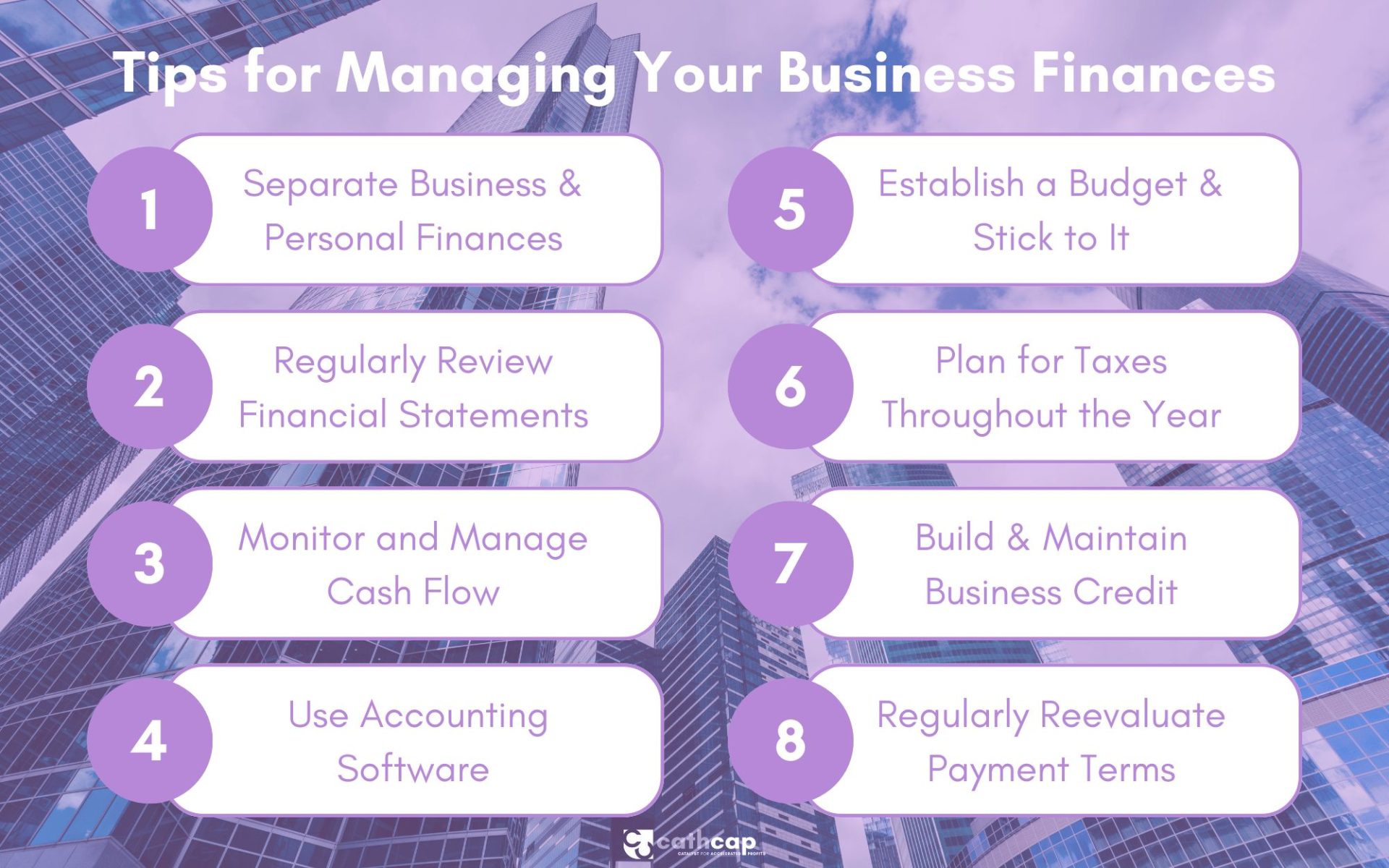 8 Tips for Managing Your Business Finances | Cathcap